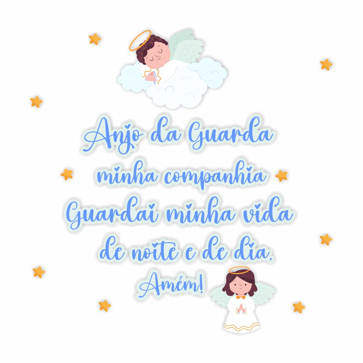 Oracao Do Anjo Da Guarda Para Imprimir 100 Unid Folheto Oração